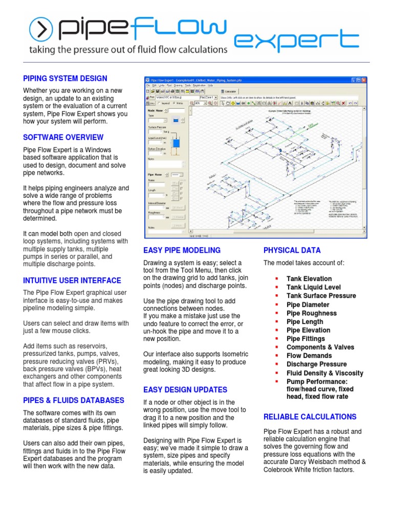 PipeFlowExpertBrochure PDF | PDF | Fluid Dynamics | Pipe (Fluid Conveyance)