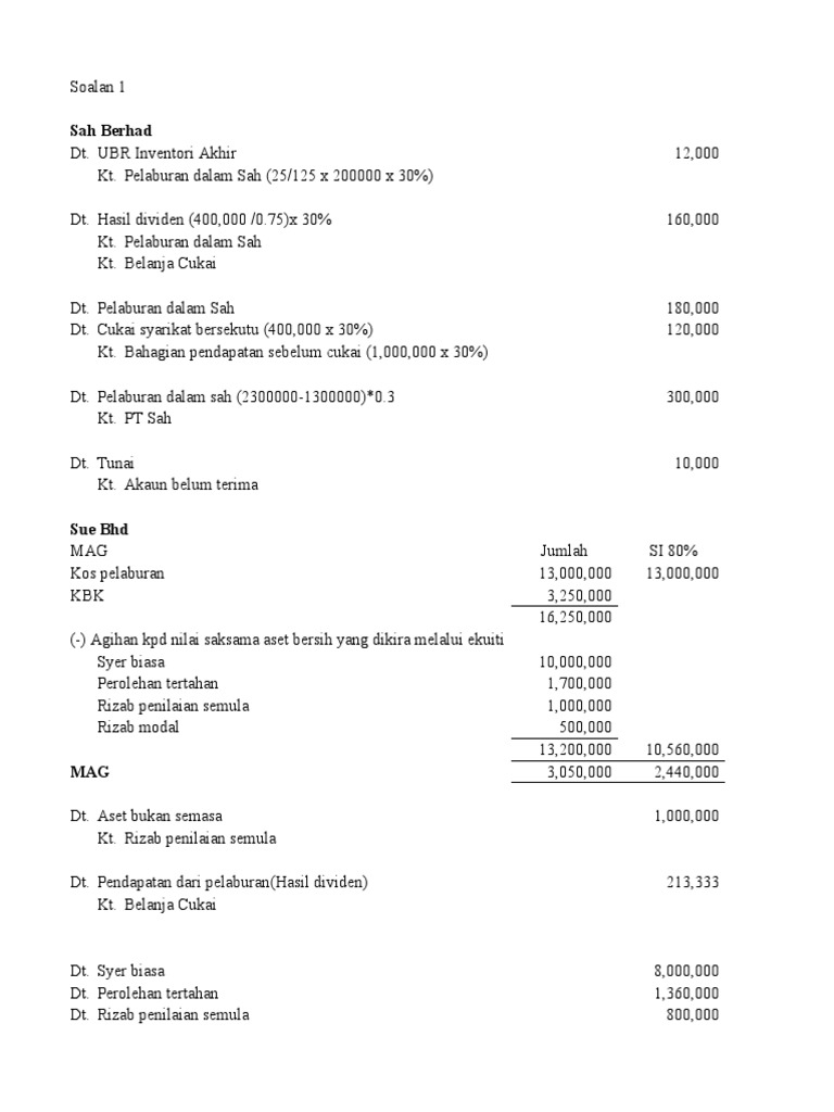 Jawapan Tutorial 7 | PDF