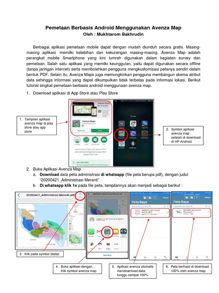 Pemetaan Berbasis Android Menggunakan Avenza Map | PDF