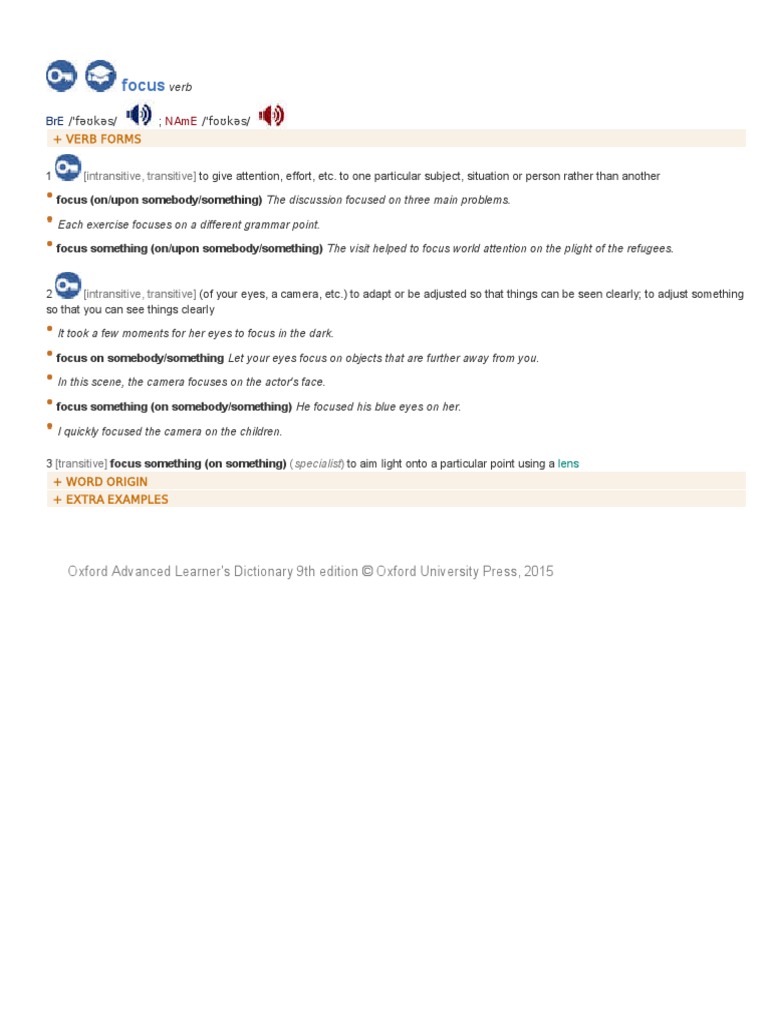 Focus Verb PDF | PDF