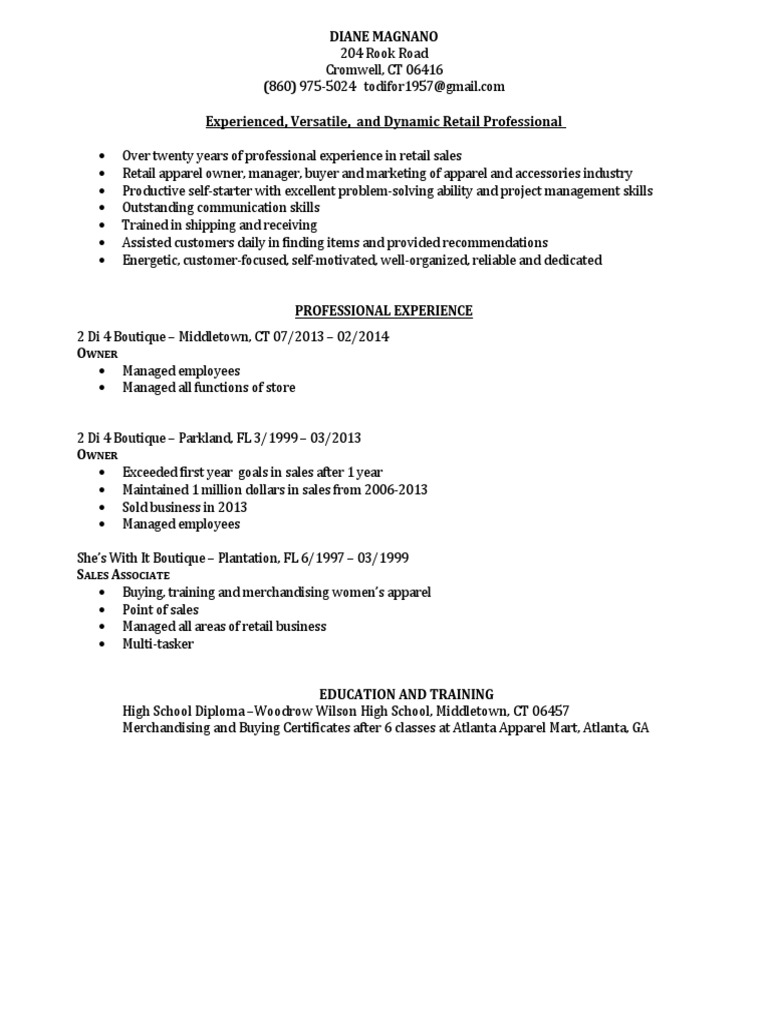 Diane Resume | PDF