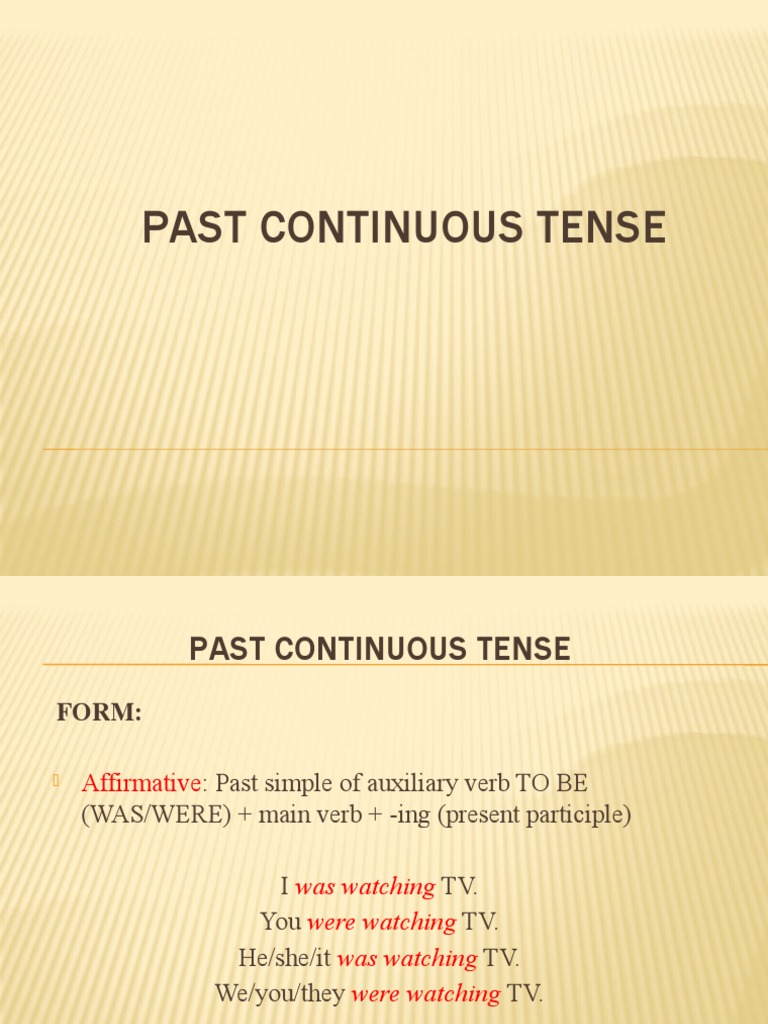 Understanding Past Continuous Tense | PDF | Grammatical Tense | Verb