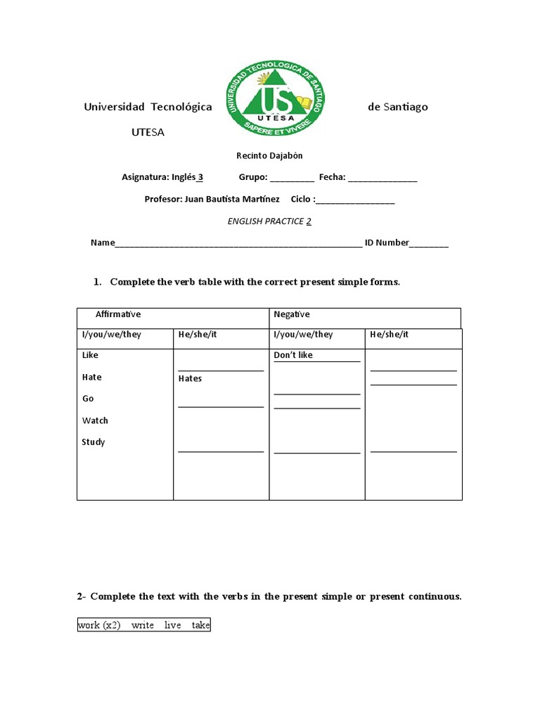 ing 3 segundo ejercicio. | PDF | Semiotics | Linguistic Typology