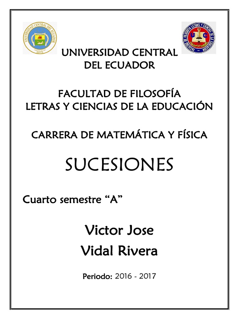 Sucesiones Matemáticas: Conceptos y Ejemplos | PDF | Límite ...
