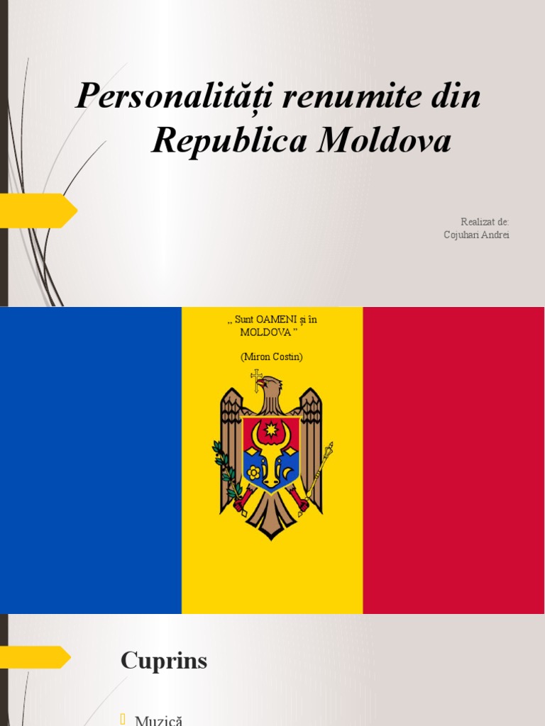 Personalitati Remarcabile Din Republica Moldova | PDF