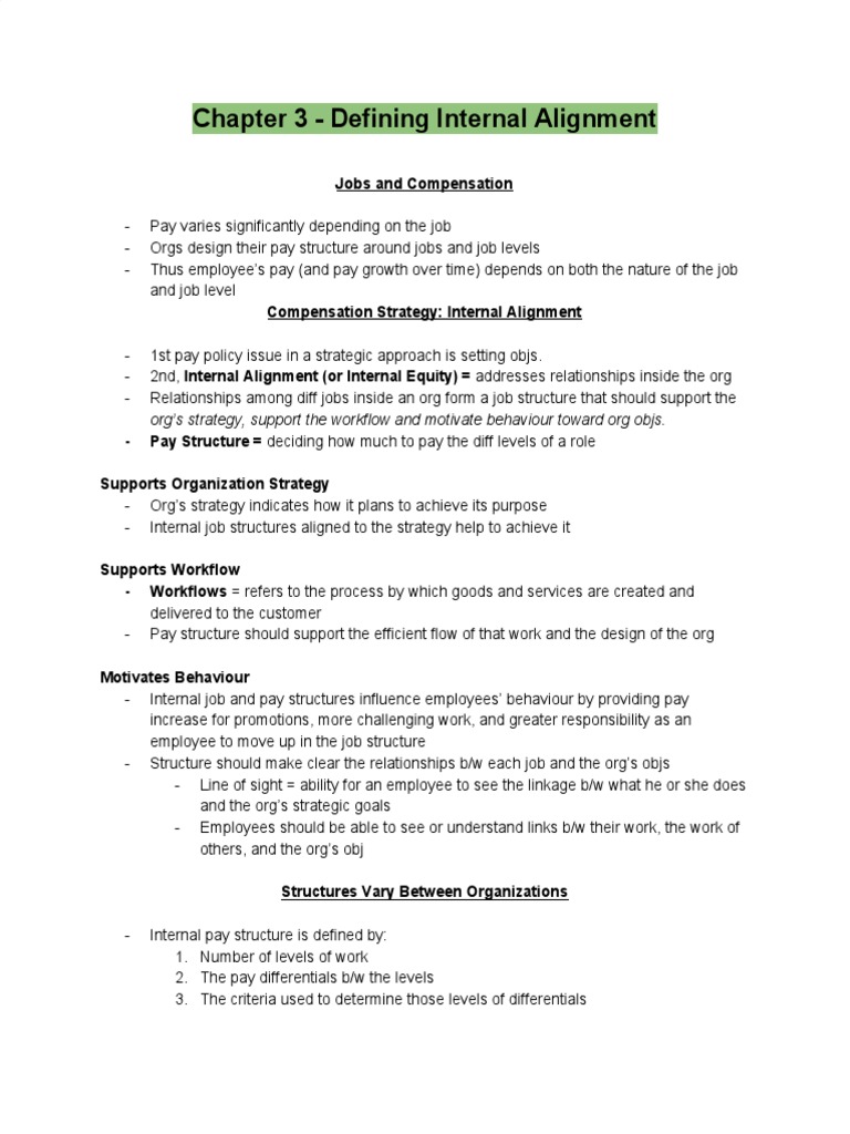 Chapter 3 - Defining Internal Alignment | PDF | Value (Economics ...