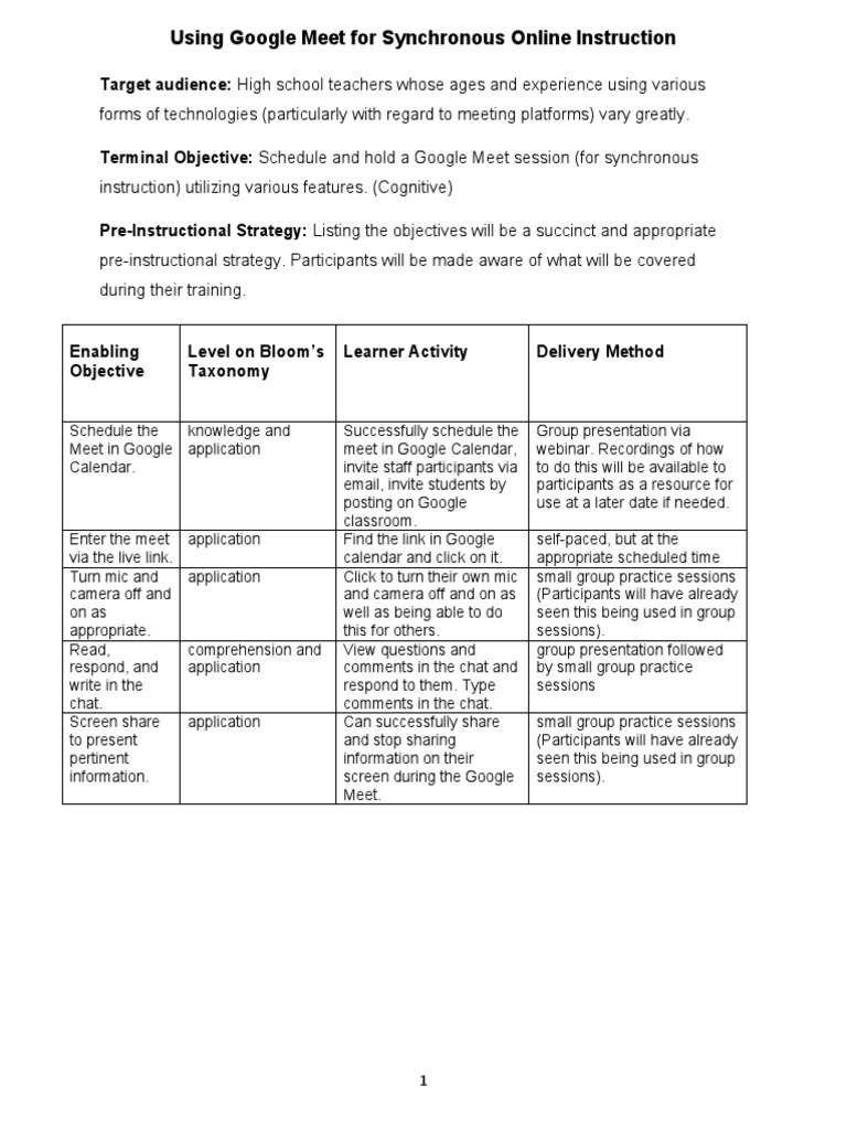 Enabling Objectives Matrix Gregory 1 | PDF | Reading Comprehension | Education Theory