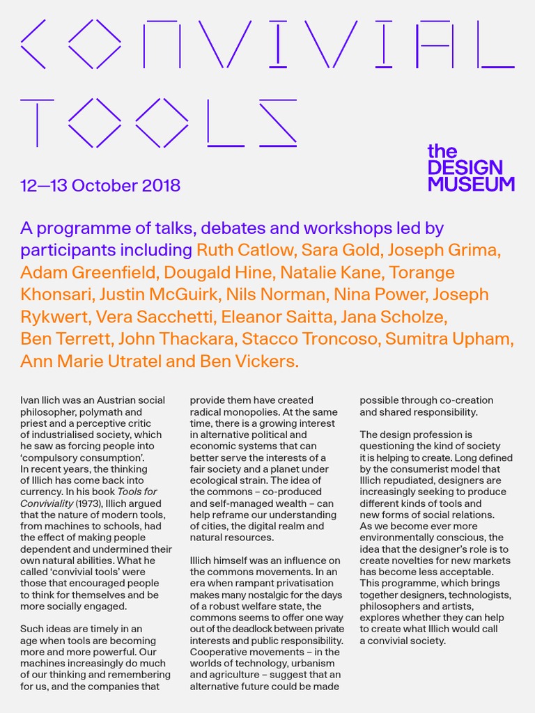 Design Museum Convivial Tools Programme - Web WIP 1 | PDF | Curator