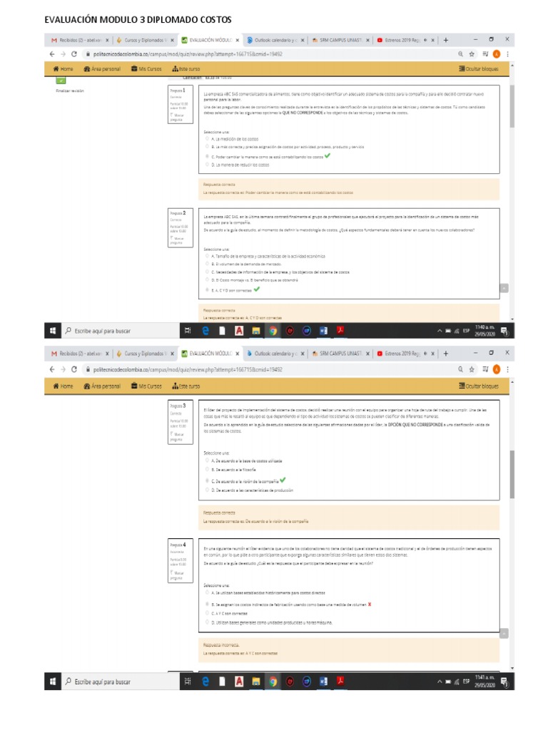 Evaluación Modulo 3 Diplomado Costos | PDF