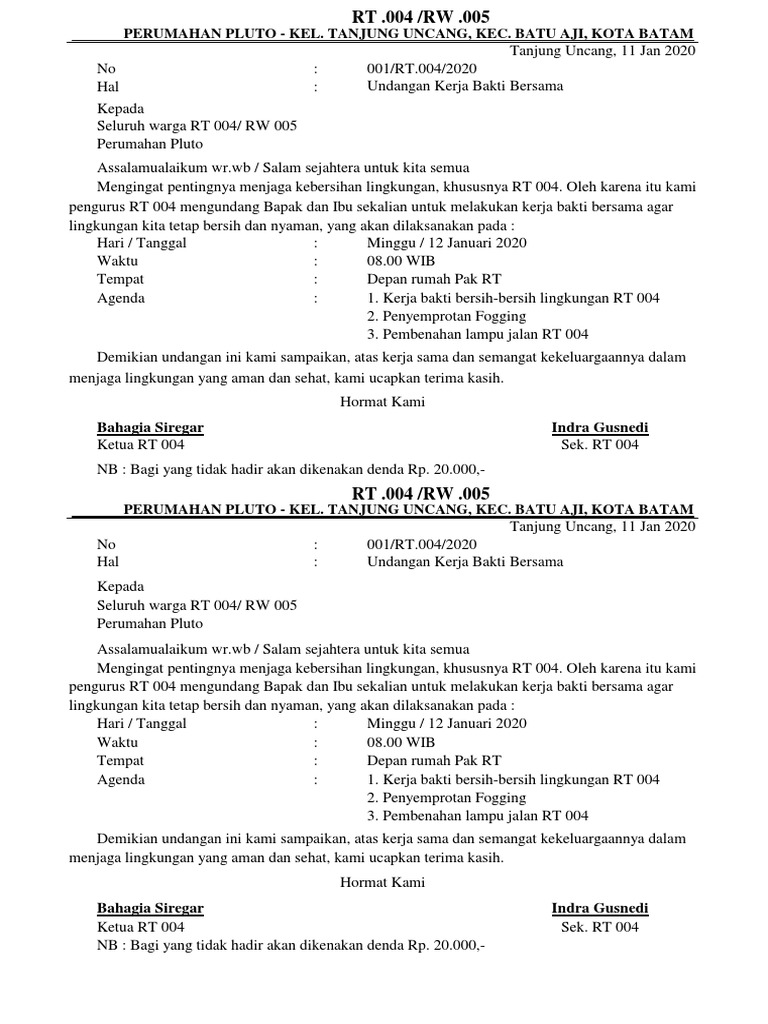 Undangan Goro BG Indra | PDF