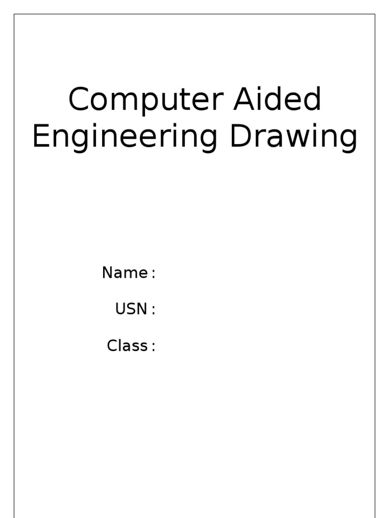 CAED Engineering Drawing Overview | PDF