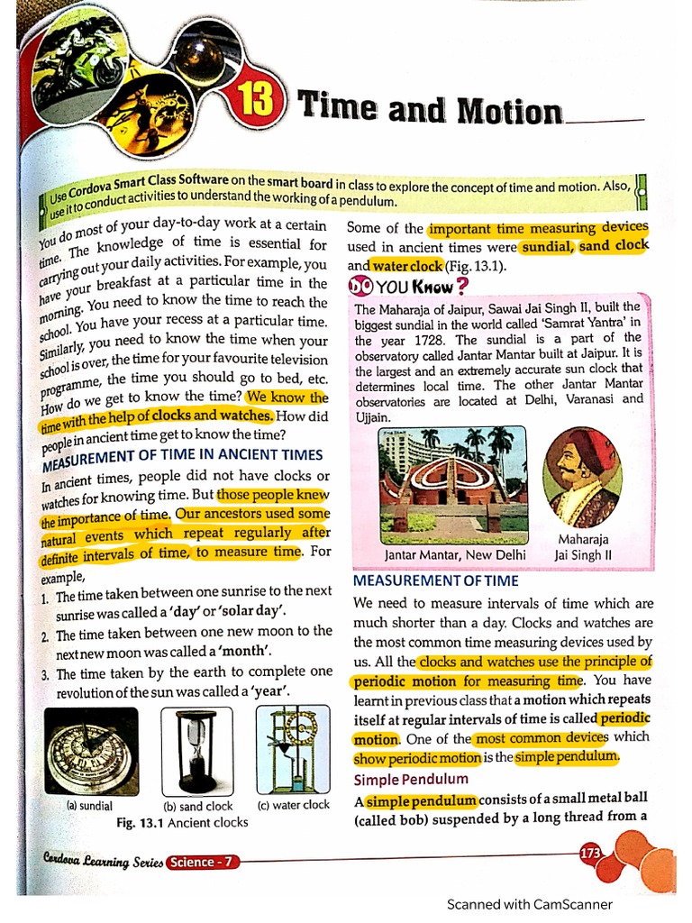 Class 7 - Time and Motion | PDF