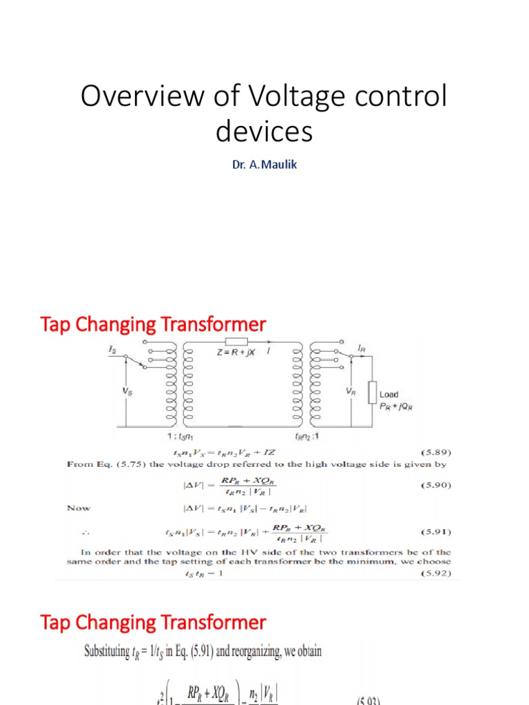 Overview of Voltage Regulating Devices | PDF
