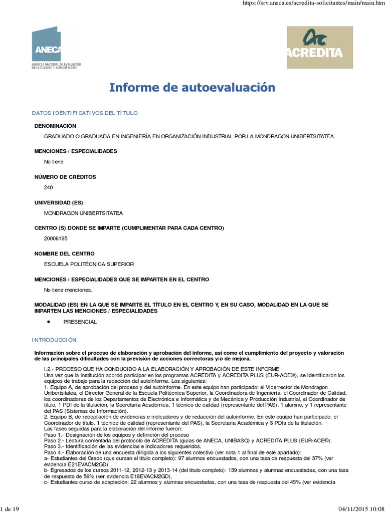 Autoinforme Evaluacion PDF | PDF | Plan de estudios | Evaluación