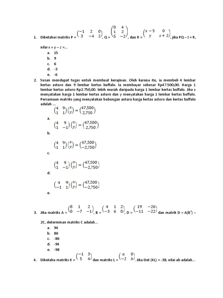 Soal Matriks | PDF