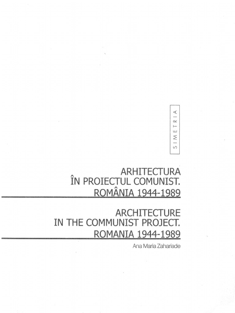 Arhitectura in Proiectul Comunist PDF | PDF
