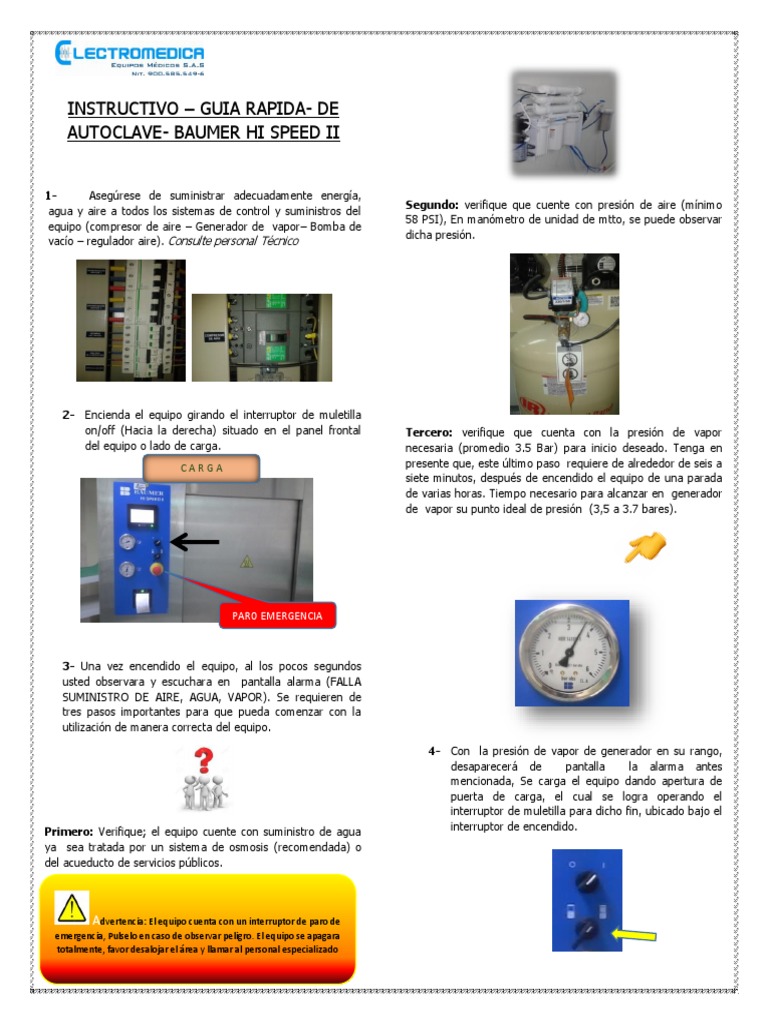 Manejo Rapido Autoclave | PDF | Presión | Energía y recursos