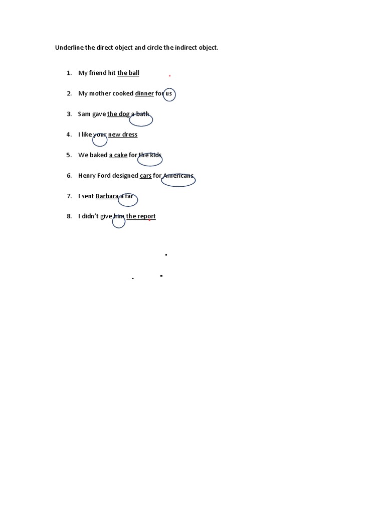 Indirect And Direct Object Worksheet Indirect Object Pronouns Lesson