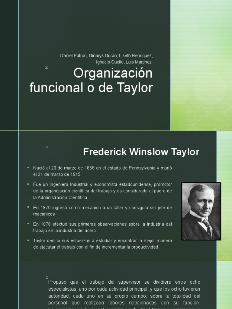 Organización Funcional o de Taylor | PDF | Business | Economias