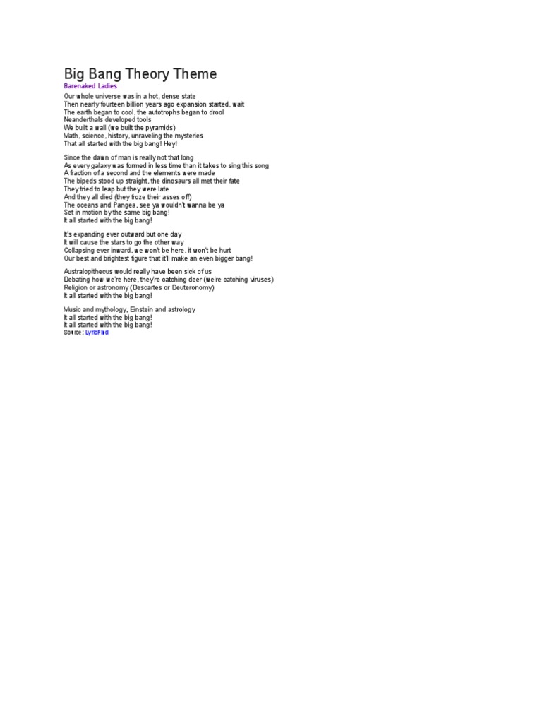Big Bang Theory Theme | PDF