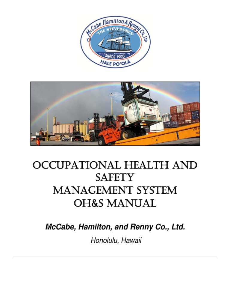 Occupational Health and Safety Management System Oh&S Manual | PDF ...