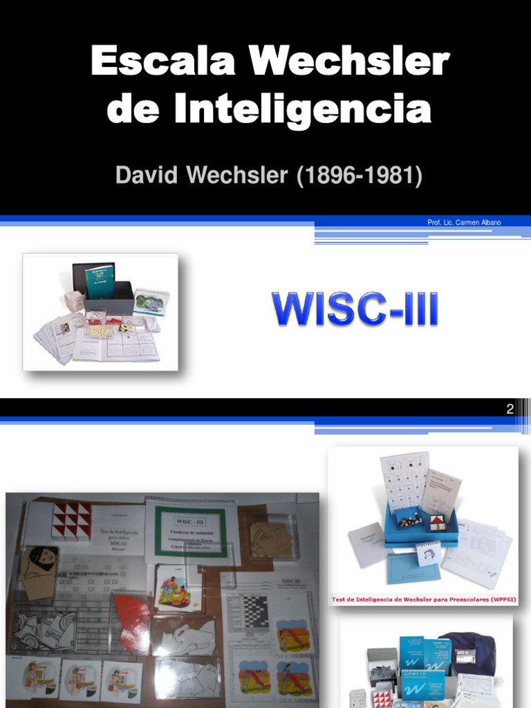 (Aula2020) Test WISC III (By Ca-Vb) | PDF | Escala de inteligencia para ...