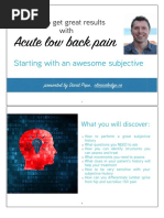 CORE Back Tool | PDF | Low Back Pain | Back Pain