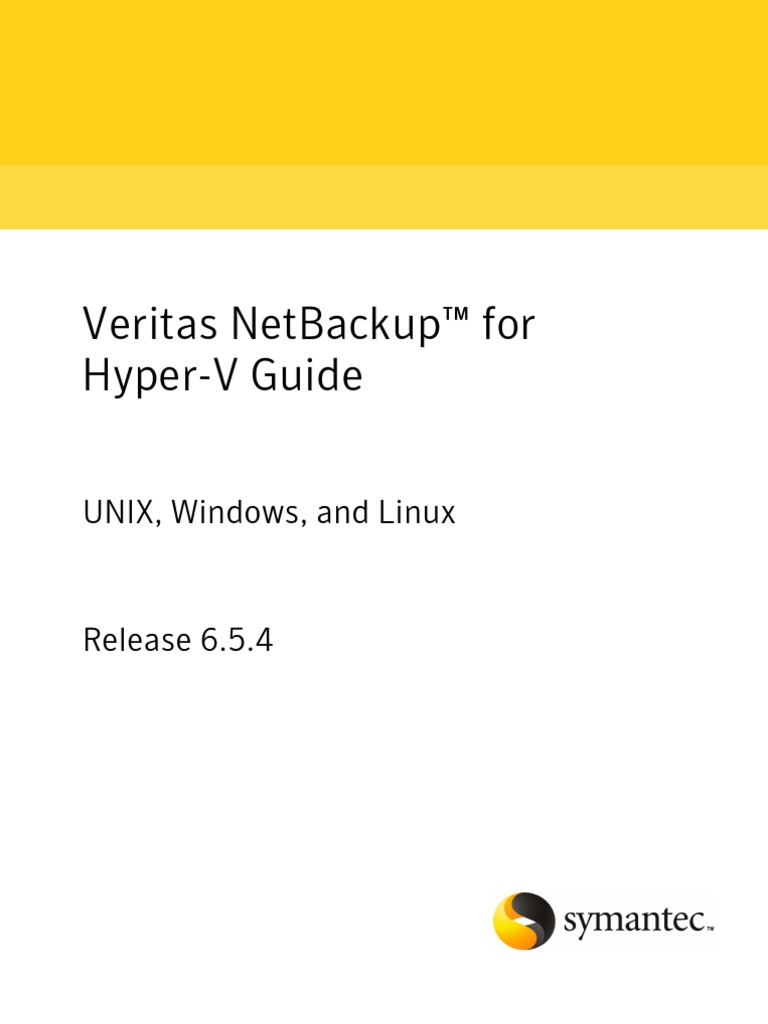 Netbackup For Hyper-V Guide | PDF | Hyper V | Backup