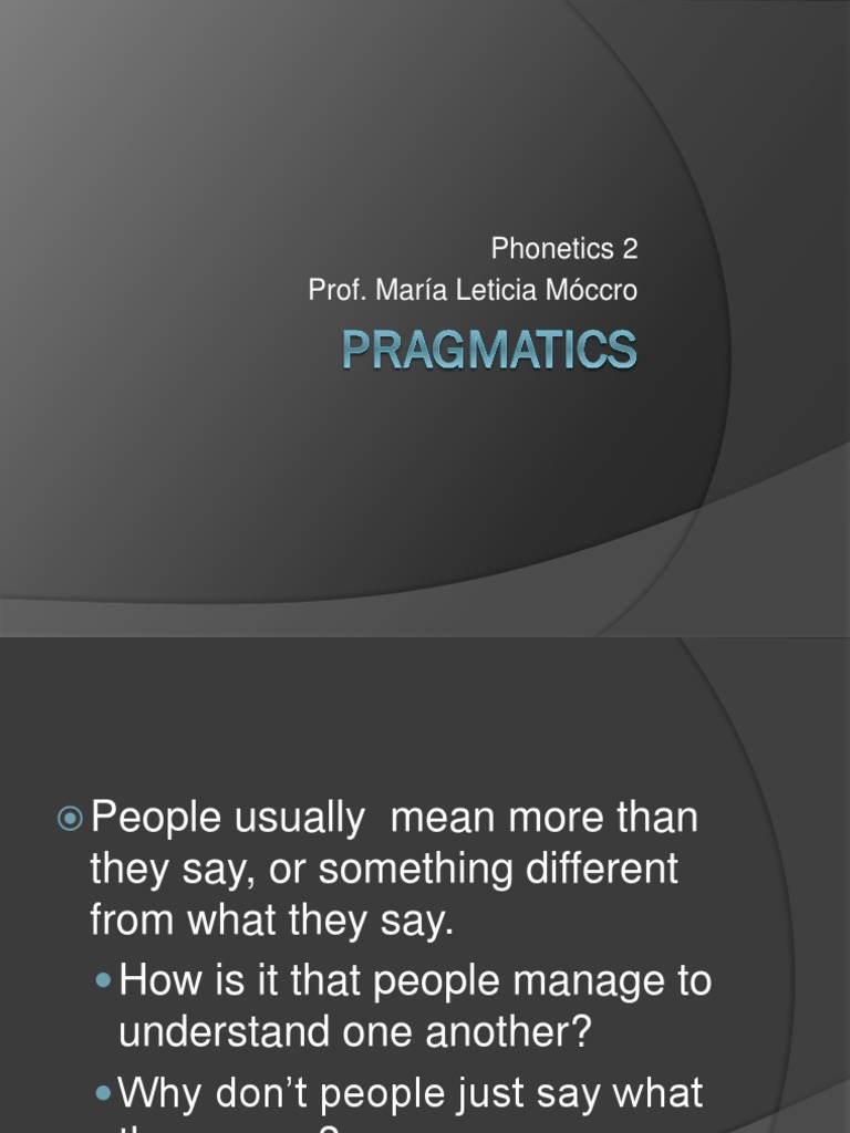 Pragmatics 2013 | PDF | Symbols | Philosophical Movements