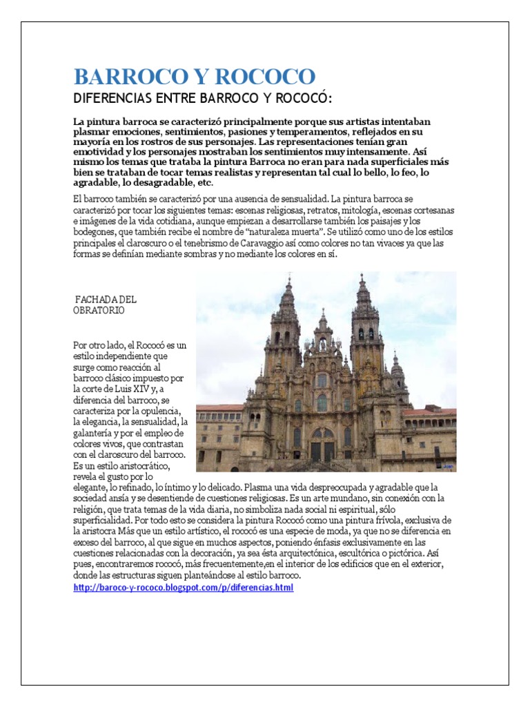 Barroco y Rococo | PDF | Barroco | Pinturas