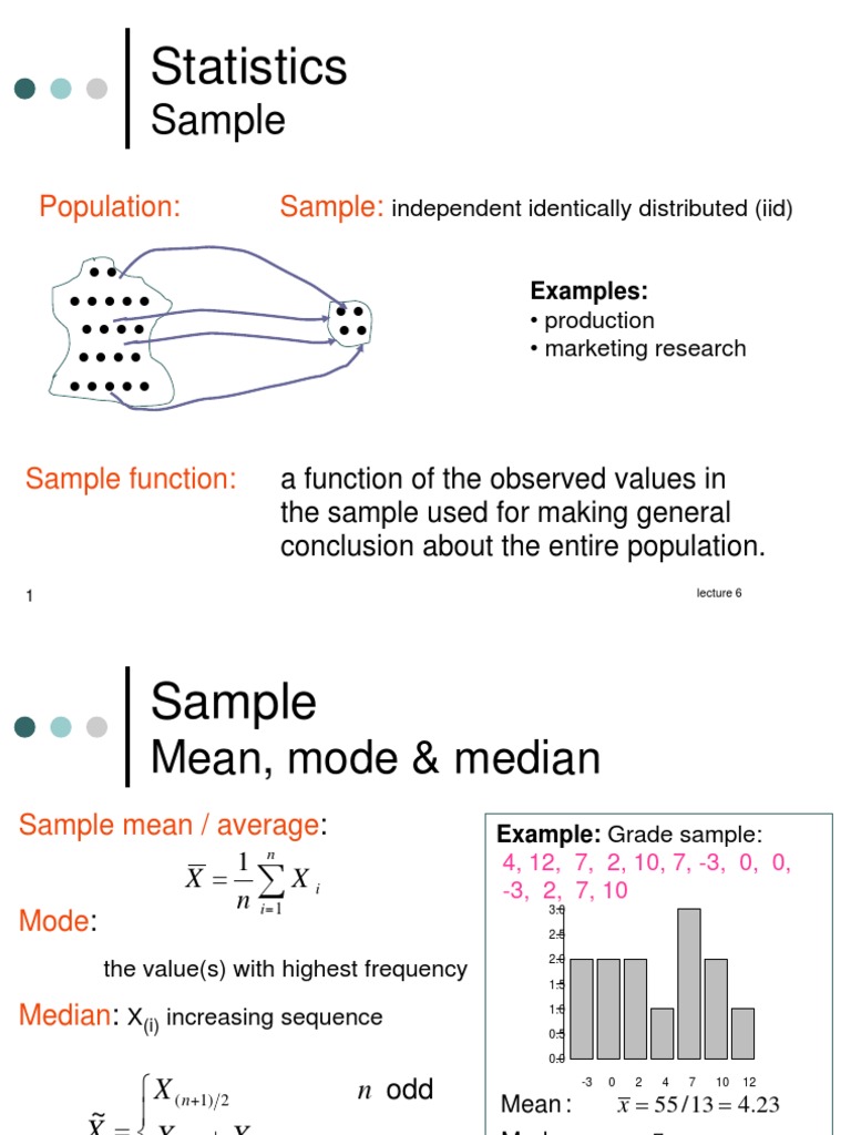 Slides 6 | PDF | Mean | Variance
