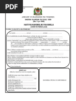 Fomu Ya Bima Ya Afya | PDF