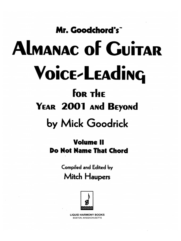 Almanac of Guitar Voice-Leading Vol. II - Mick Goodrick | PDF