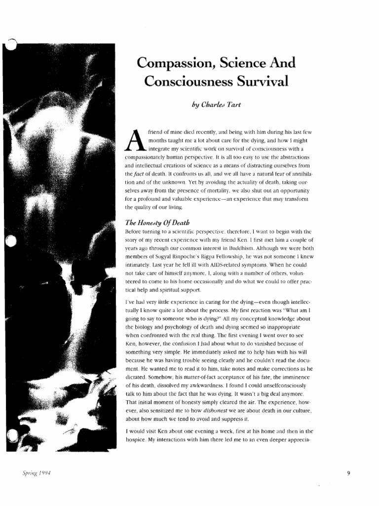 Compassion, Science and Consciousness Survival | PDF | Parapsychology ...