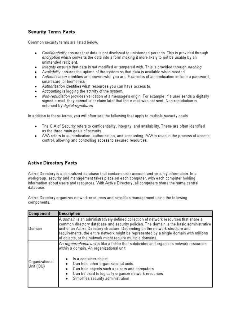 Understanding the Foundations of Security: An Overview of Key Security ...