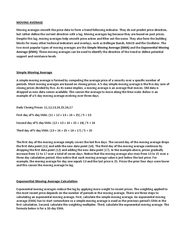 Trade With Moving Average | PDF | Moving Average | Technical Analysis