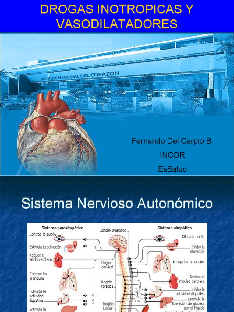 Drogas Inotropicas y Vasodilatadoras | PDF | Norepinefrina | Corazón