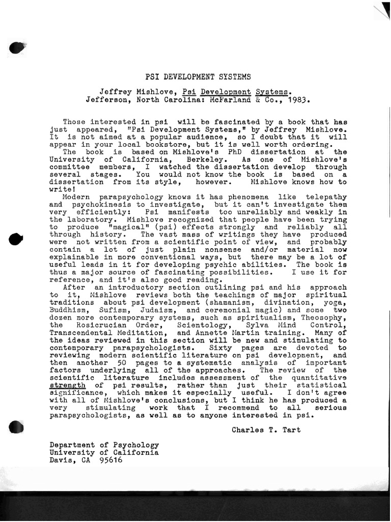 Book Review - Psi Development Systems | PDF | Parapsychology | Fringe Theory