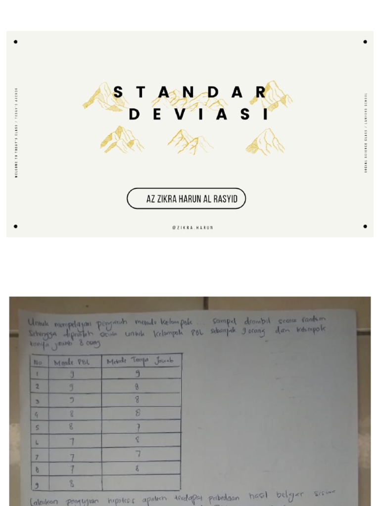 Standar Deviasi | PDF