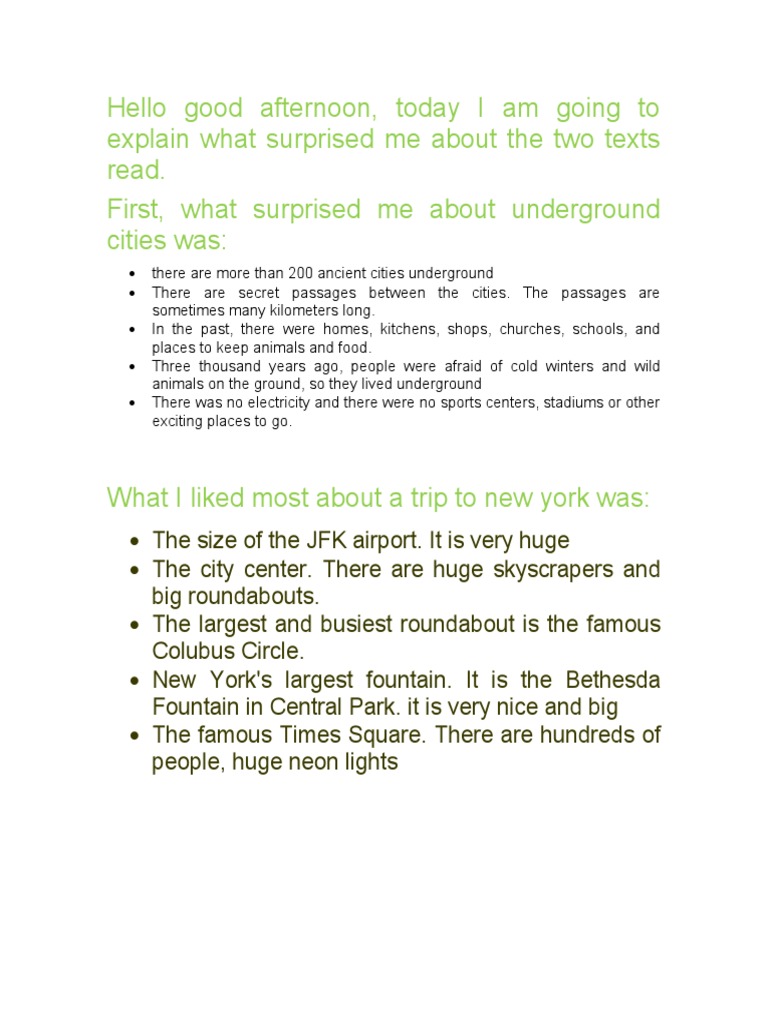 A Trip To New York | PDF | Transport | Nature