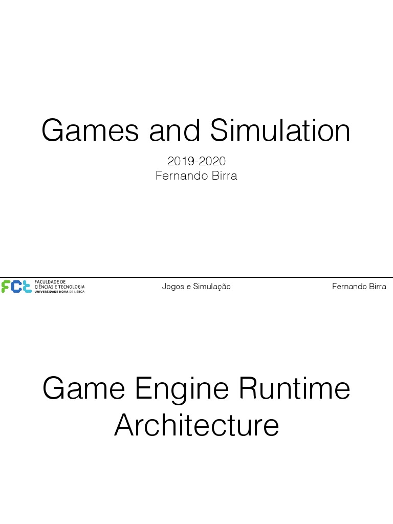13 Game Engine Runtime Architecture Pdf Runtime System 3 D Computer Graphics 