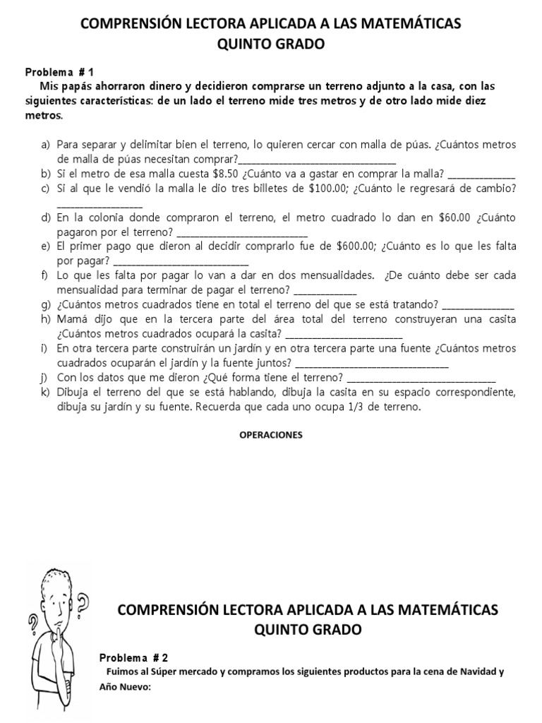 Comprension Lectora Aplicada A Las Matematicas | PDF