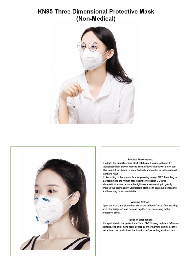 KN95 Three Dimensional Protective Mask (Non-Medical) | PDF | Technology & Engineering