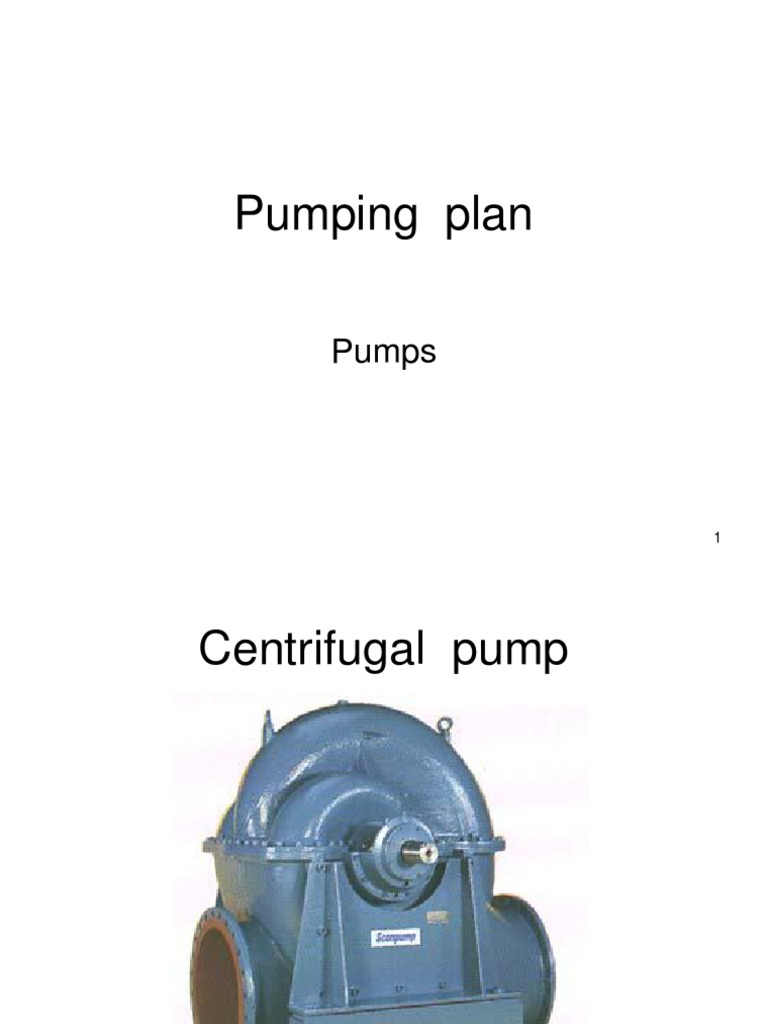 Pumping Plan: Pumps | PDF | Pump | Fluid Dynamics