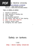 Bunkering Safety Checklist | PDF