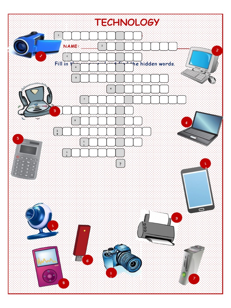 Technology Crossword Puzzle Activity | PDF