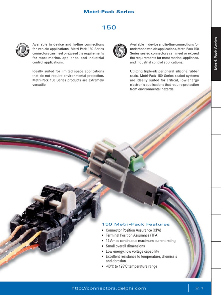Delphi Metri Pack Series | PDF | Electrical Connector | Electrical ...