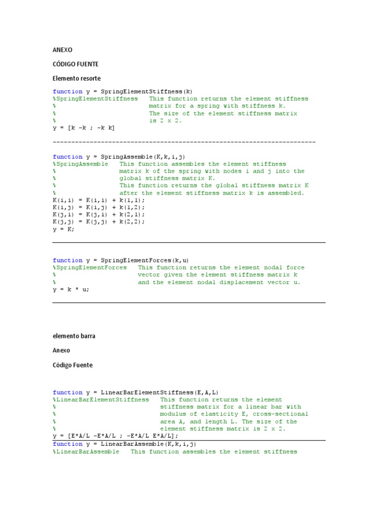 Código Fuente para Elementos Finitos | PDF
