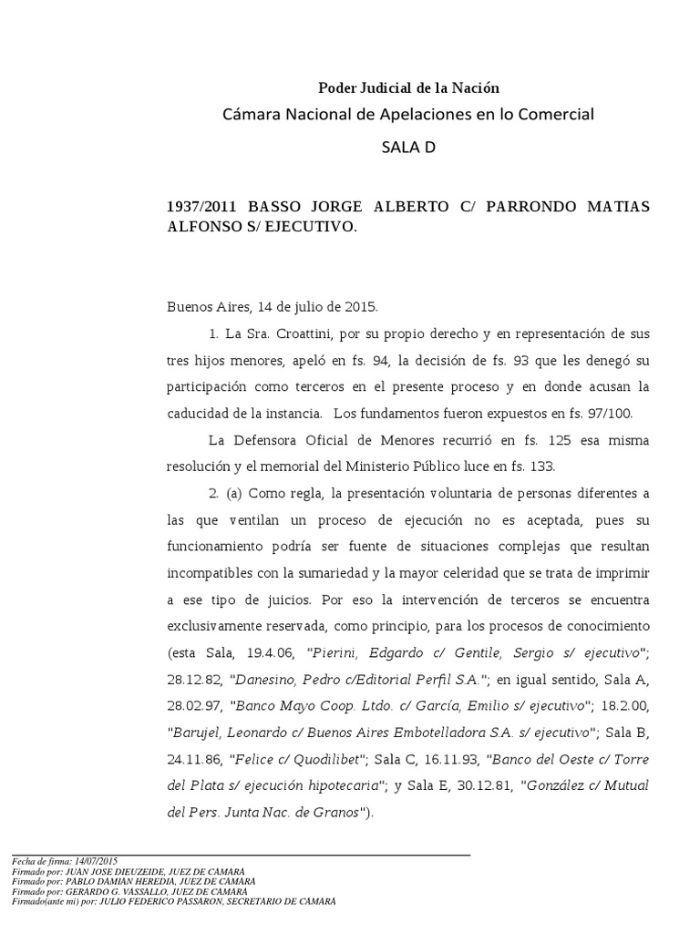 Basso, Jorge Alberto C Parrondo, Matias Alfonso S Ejecutivo PDF | PDF ...