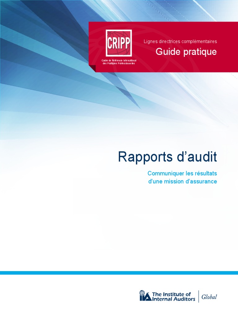Guide Pratique - Rapport D'audit PDF | Download Free PDF | Audit interne | Audit